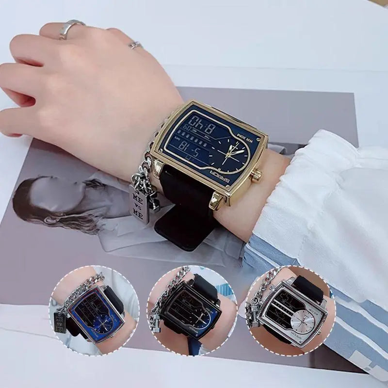 ⌚ Högklassig mekanisk klocka med stor urtavla, vattentät och självlysa ...